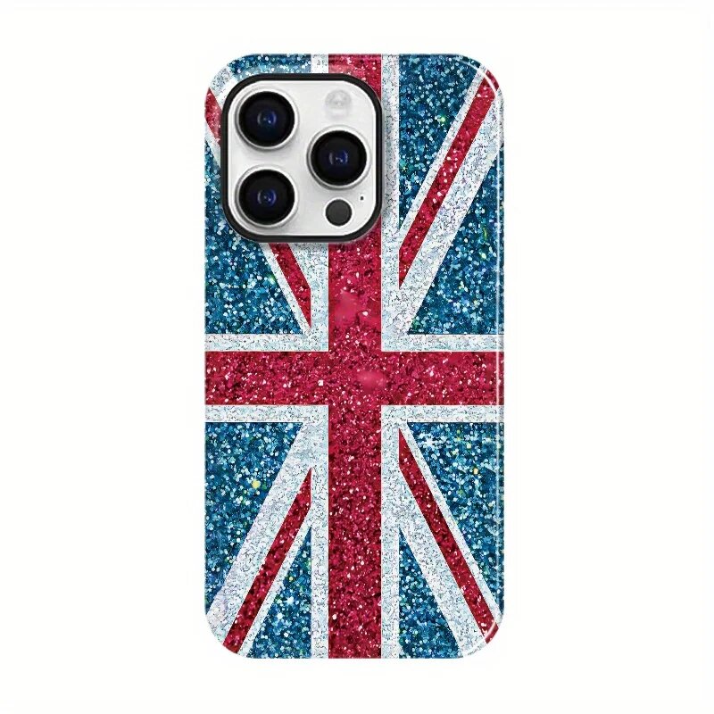 Чехол для телефона с флагом Великобритании для iPhone 17, 16e, 16, 15, 14, 13, 12, 11, X, XS, XR, XSMAX, 7, 8, Air, Pro, Max, Plus, двухслойный, класса люкс
