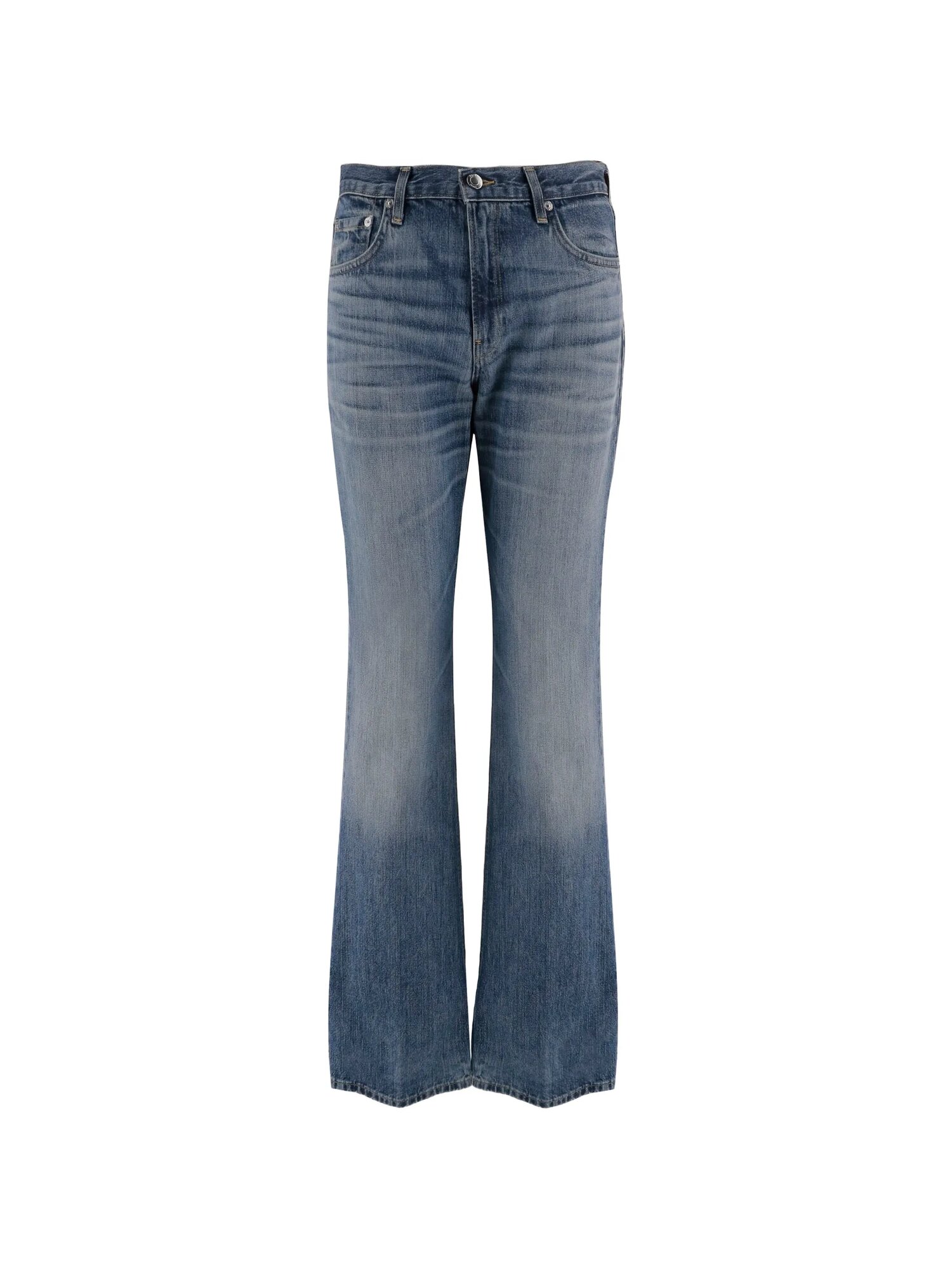 Джинсы Washed straight-leg jeans 