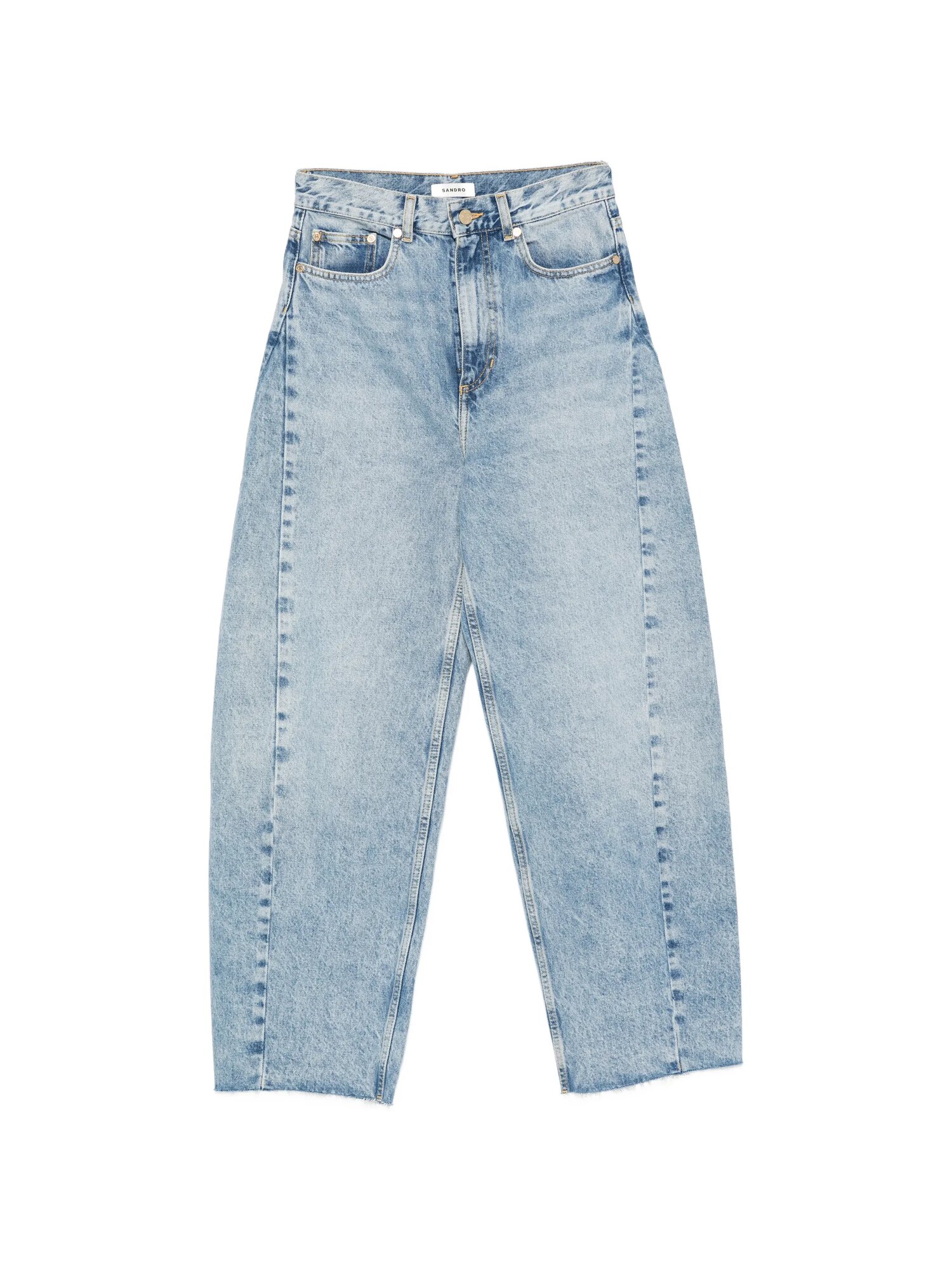 Джинсы Sandro Leather-patch jeans
