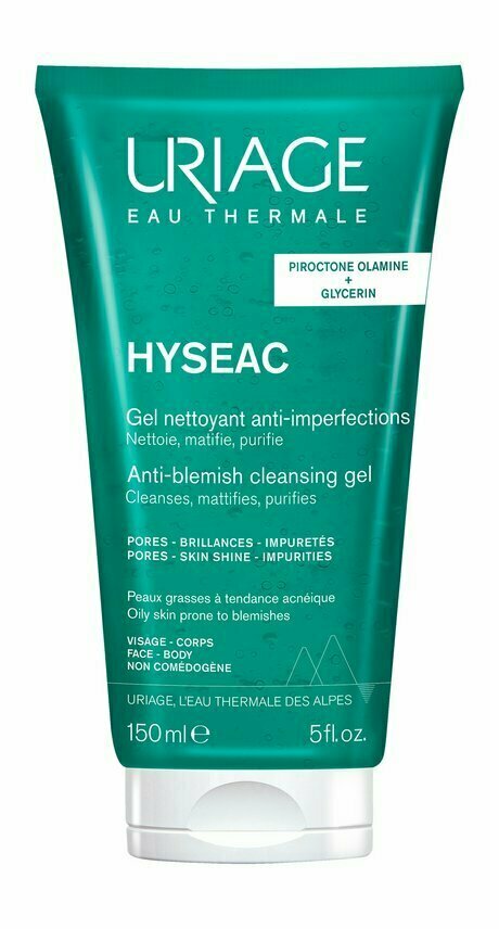 Uriage Гель для лица очищающий против несовершенств кожи, Hyseac Anti-Blemish Cleansing Gel, 150 мл