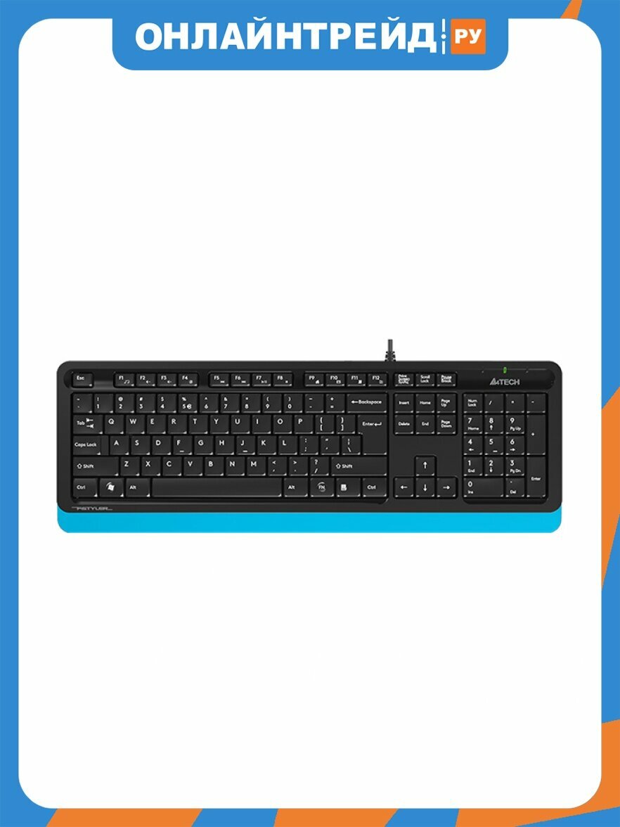 Клавиатура A4TECH Fstyler FK10 черный/синий USB (1147528)
