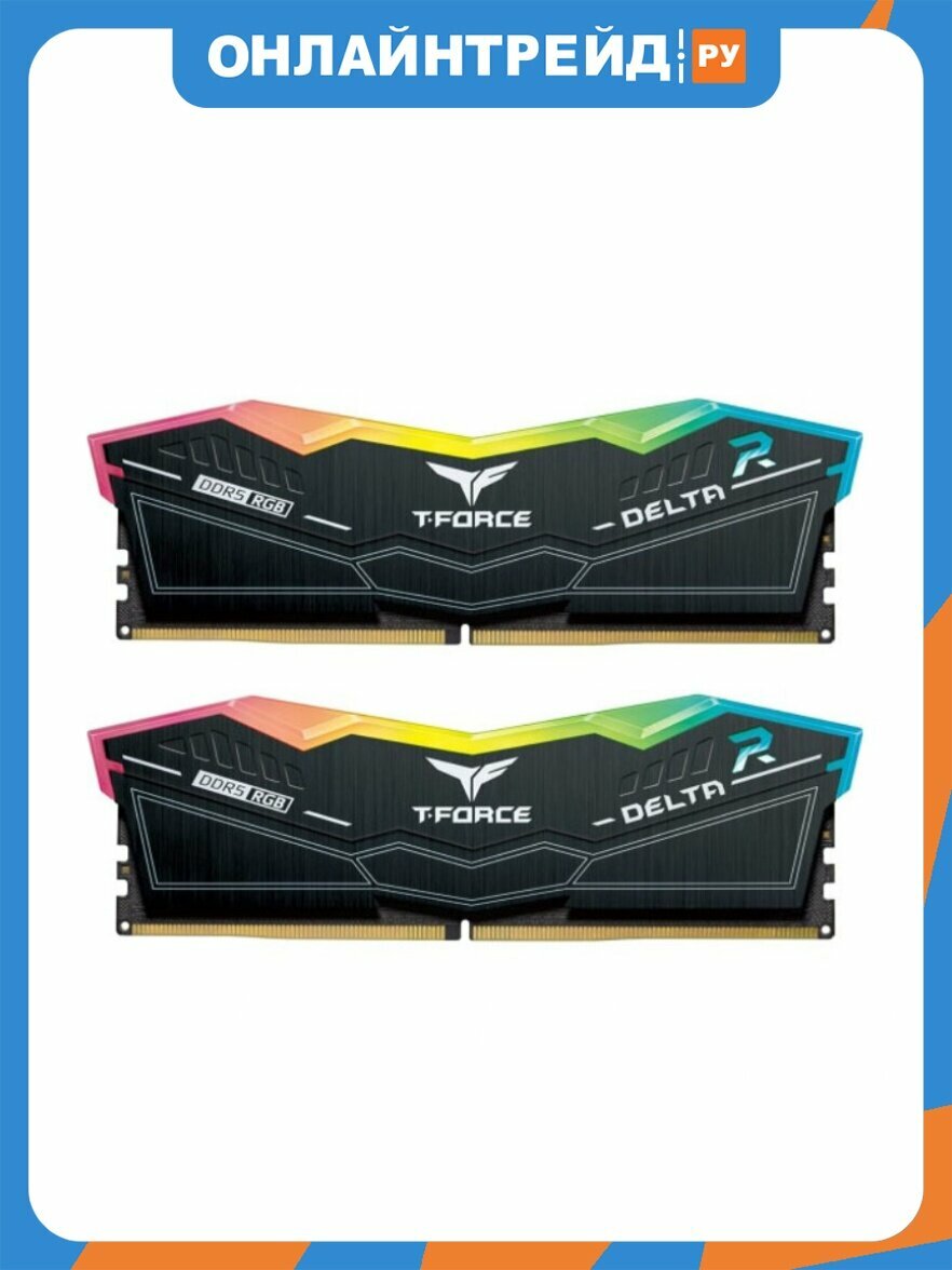 Оперативная память Teamgroup Team Group DDR5 32Gb (2x16Gb) 7600MHz pc-60800 T-Force Delta RGB CL36 1.4V (FF3D532G7600HC36DDC01)