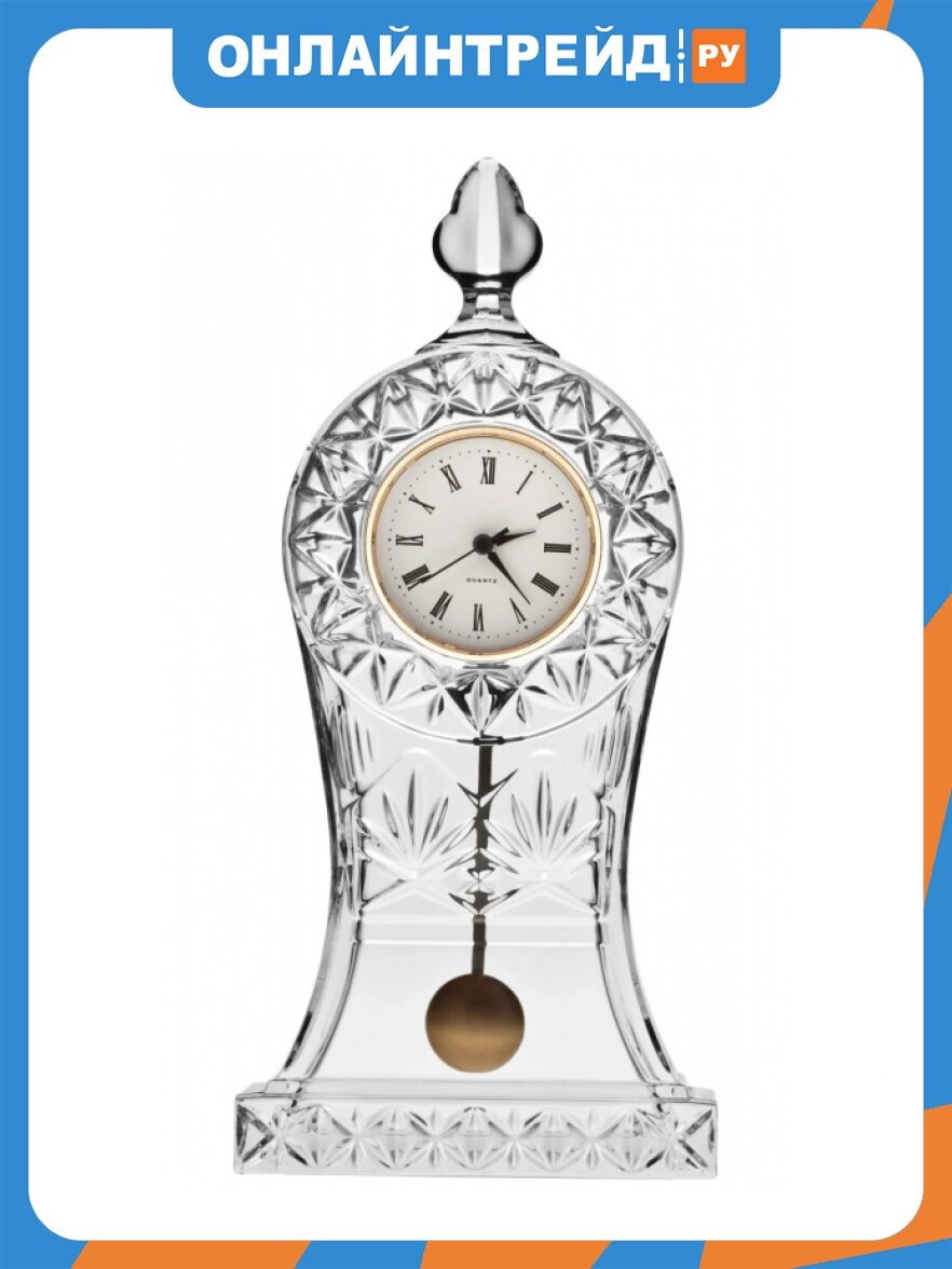 Настольные часы Crystal Bohemia с маятником CLOCKSTANDS, 30,5 см, хрусталь