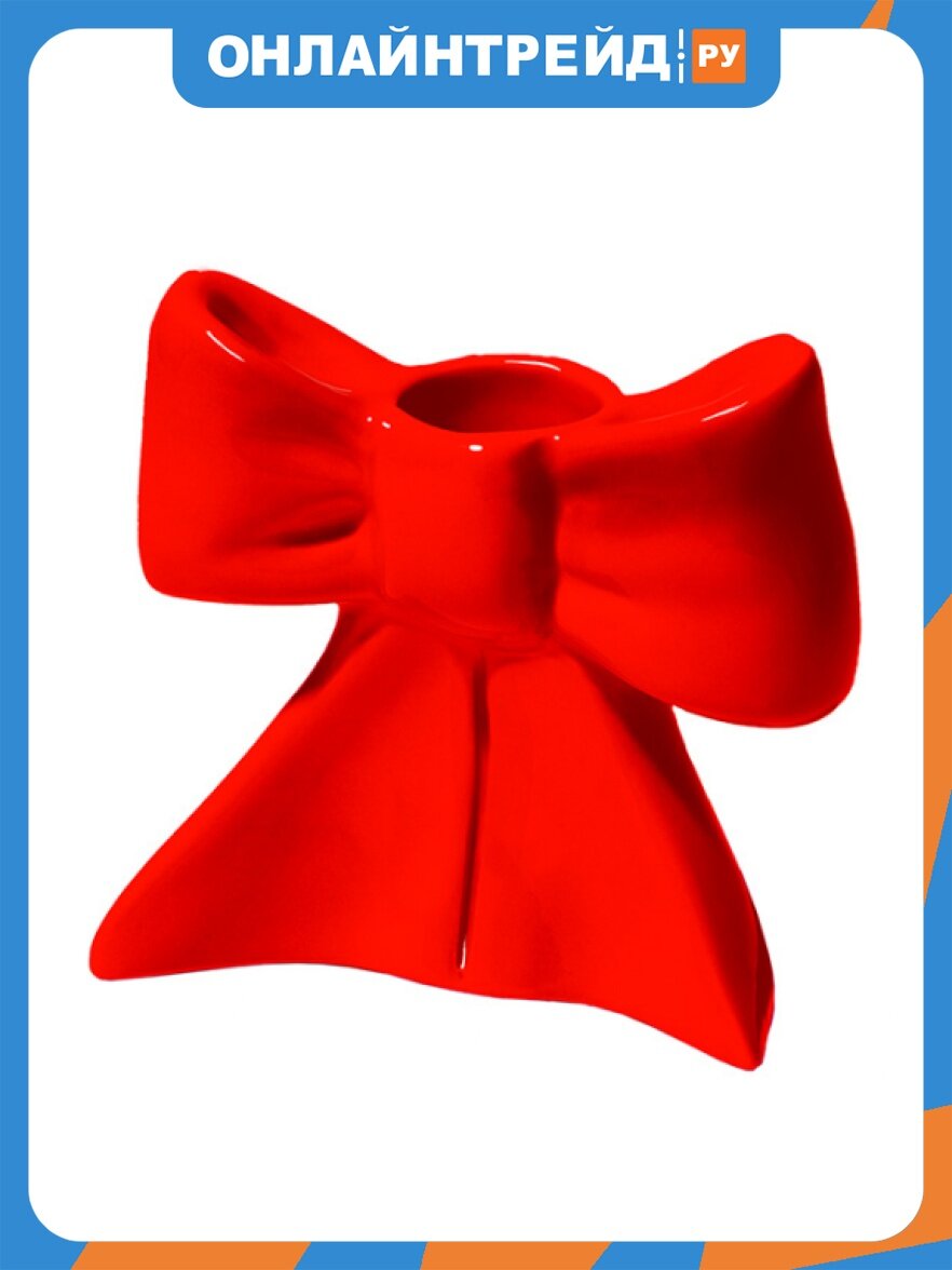 Подсвечник Doiy Bow, 8 см, красный (DYCAHBOWS)