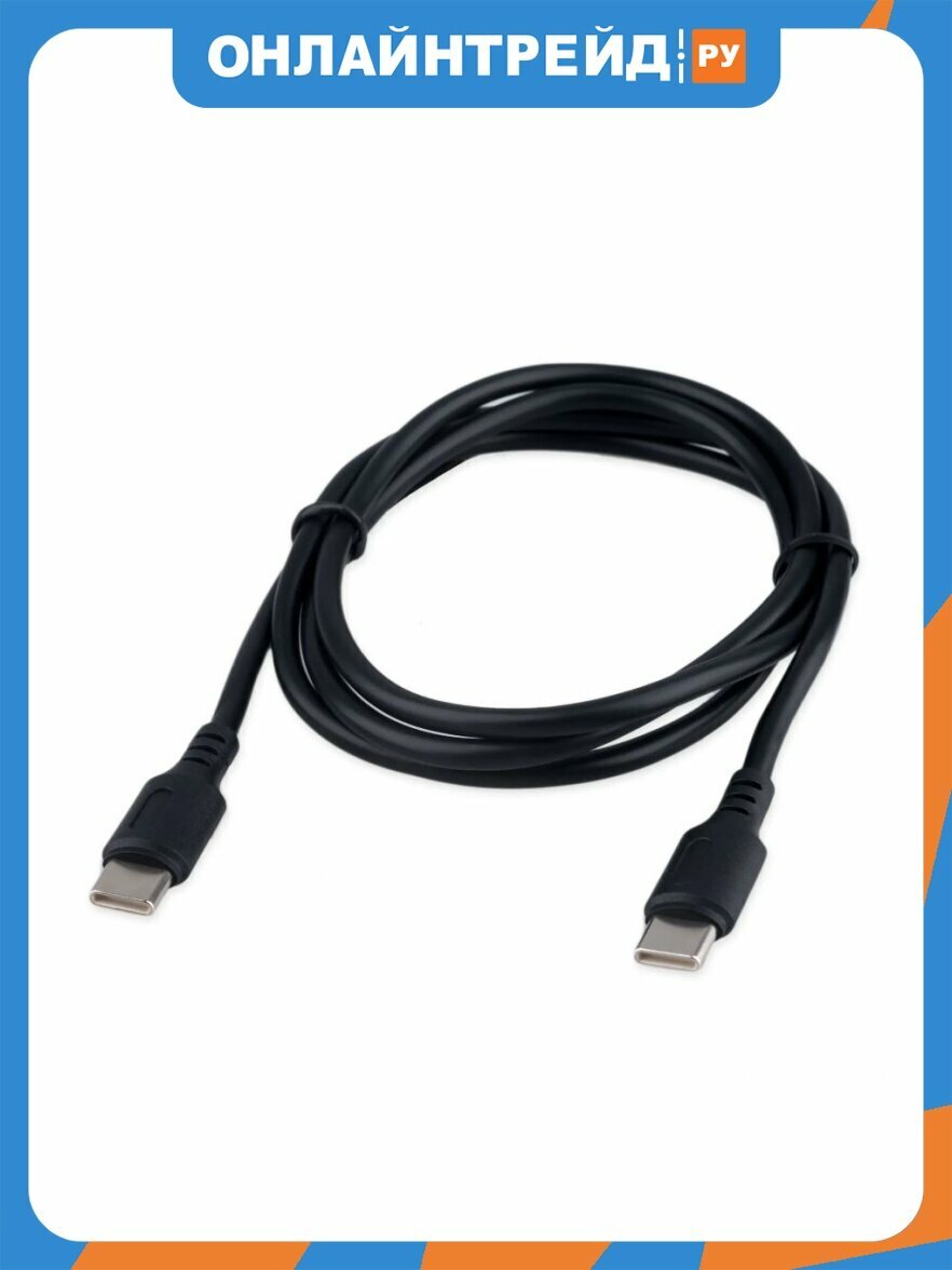 Кабель Cablexpert USB2.0 CC-USB2-CMCM-100-1M, Type-C/Type-C, 5A, 100Вт, PD/QC3.0, медь, 1м, черный,