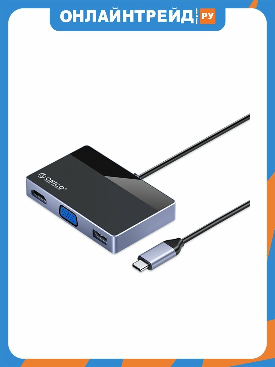 Разветвитель USB Orico DM-7TS, черный/серый