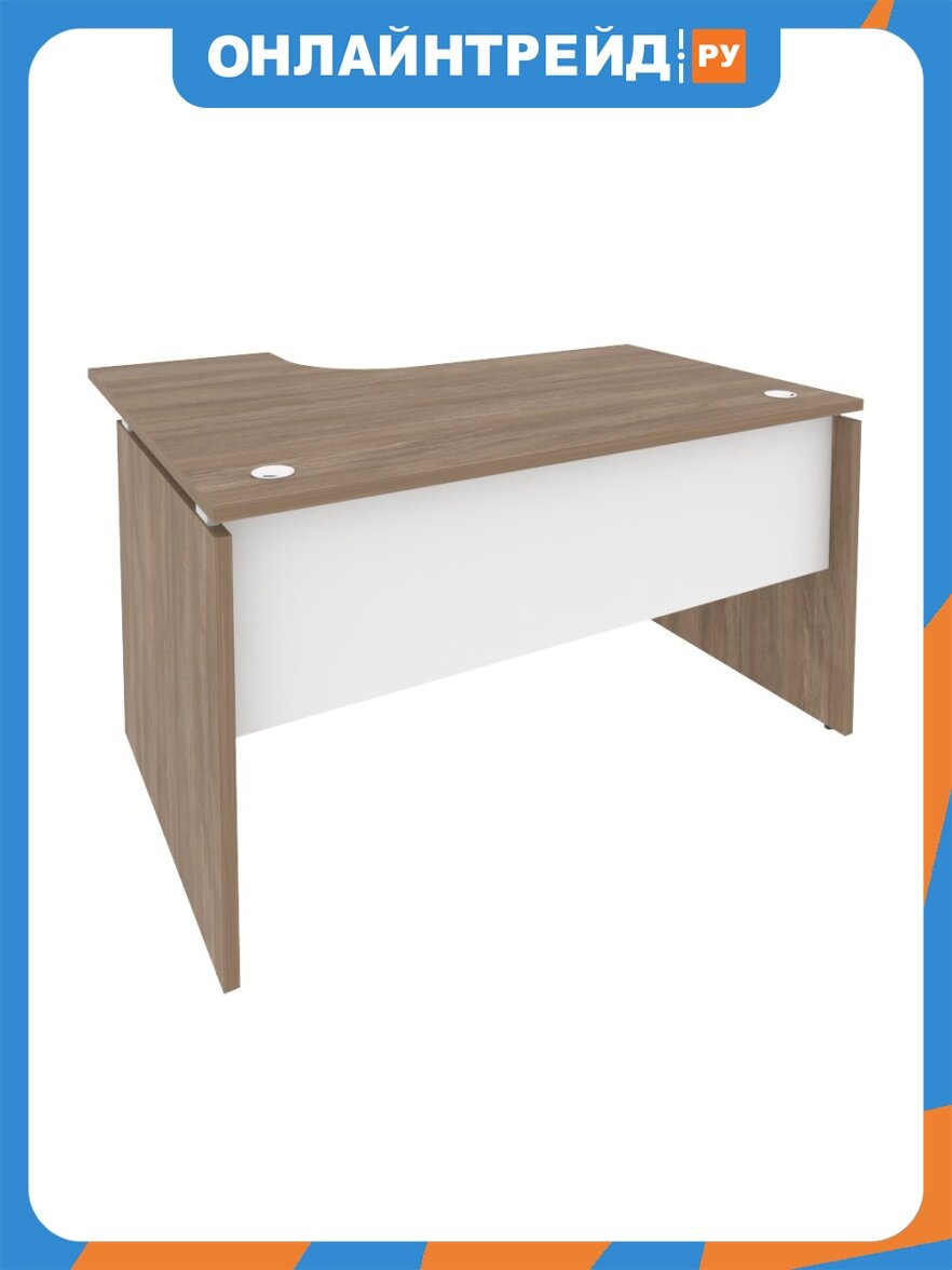 Стол эргономичный Riva CHAIR правый O. SA-3 (R) Дуб аризона/Белый бриллиант 1380*1180*750 Onix