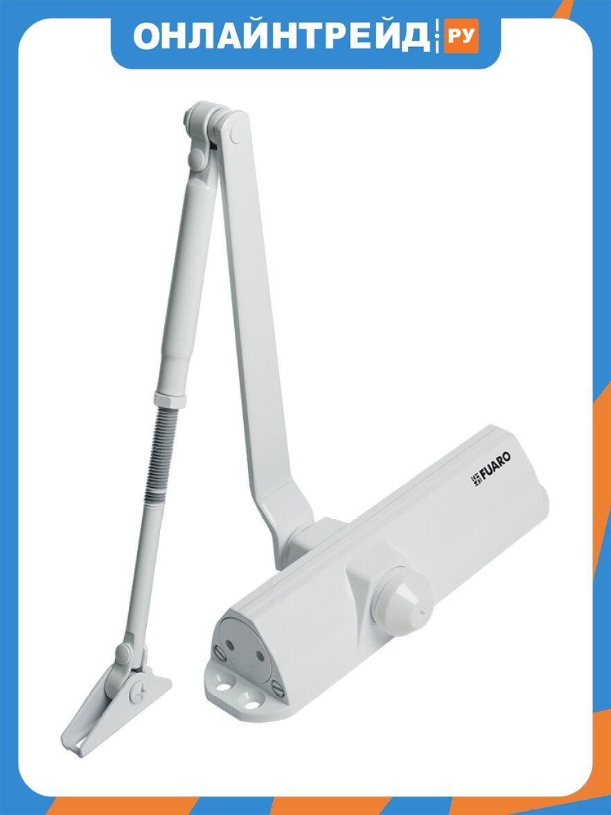 Fuaro Доводчик дверной DC20-4/TS-68 ФОП WH до 85 кг (белый)