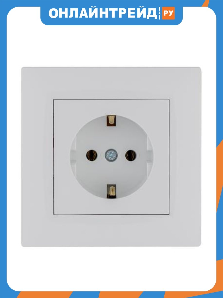 Розетка Makel 1-м Karea RIZZ с заземл. бел, 88001028