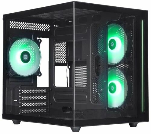 Компьютерный корпус Defender NovaCube (25103) черный - Mini Tower, Micro-ATX, USB 2.0 Type-A, USB 3.2 Gen 1 Type-A