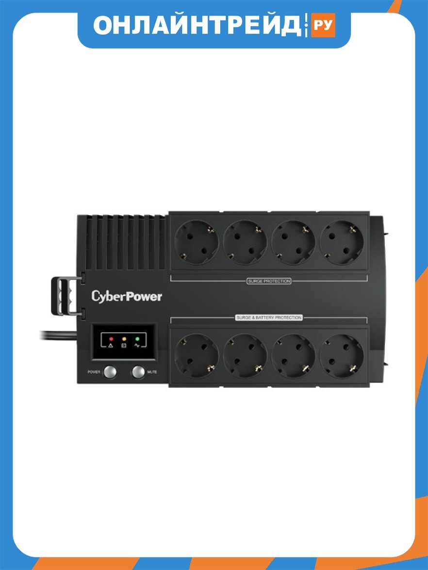 Источник бесперебойного питания Cyberpower BS450E NEW 450VA/270W USB (4+4 EURO)