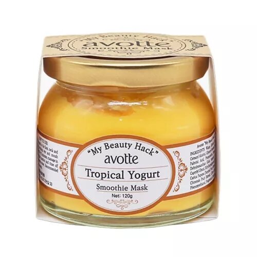 AVOTTE Маска для лица смываемая тропическая My Beauty Hack Tropical Yogurt Smoothie Mask, 120 г