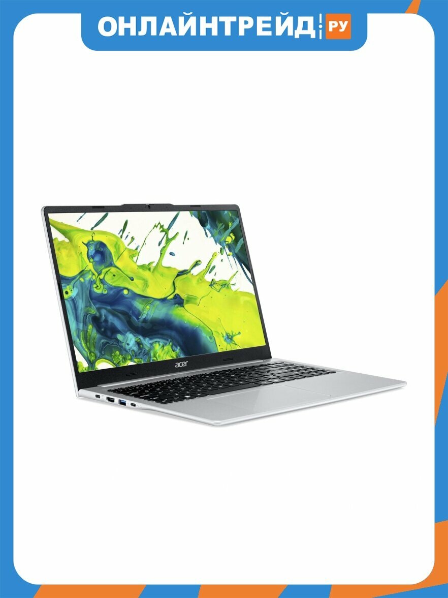 Ноутбук Acer AL15-49P-R73X 15.6", IPS, Ryzen 5 7430U 2.3ГГц, 6-ядерный, 8Гб DDR4, 512Гб SSD, AMD Radeon Graphics, без ОС, серебристый (NX. DT8CD.006)