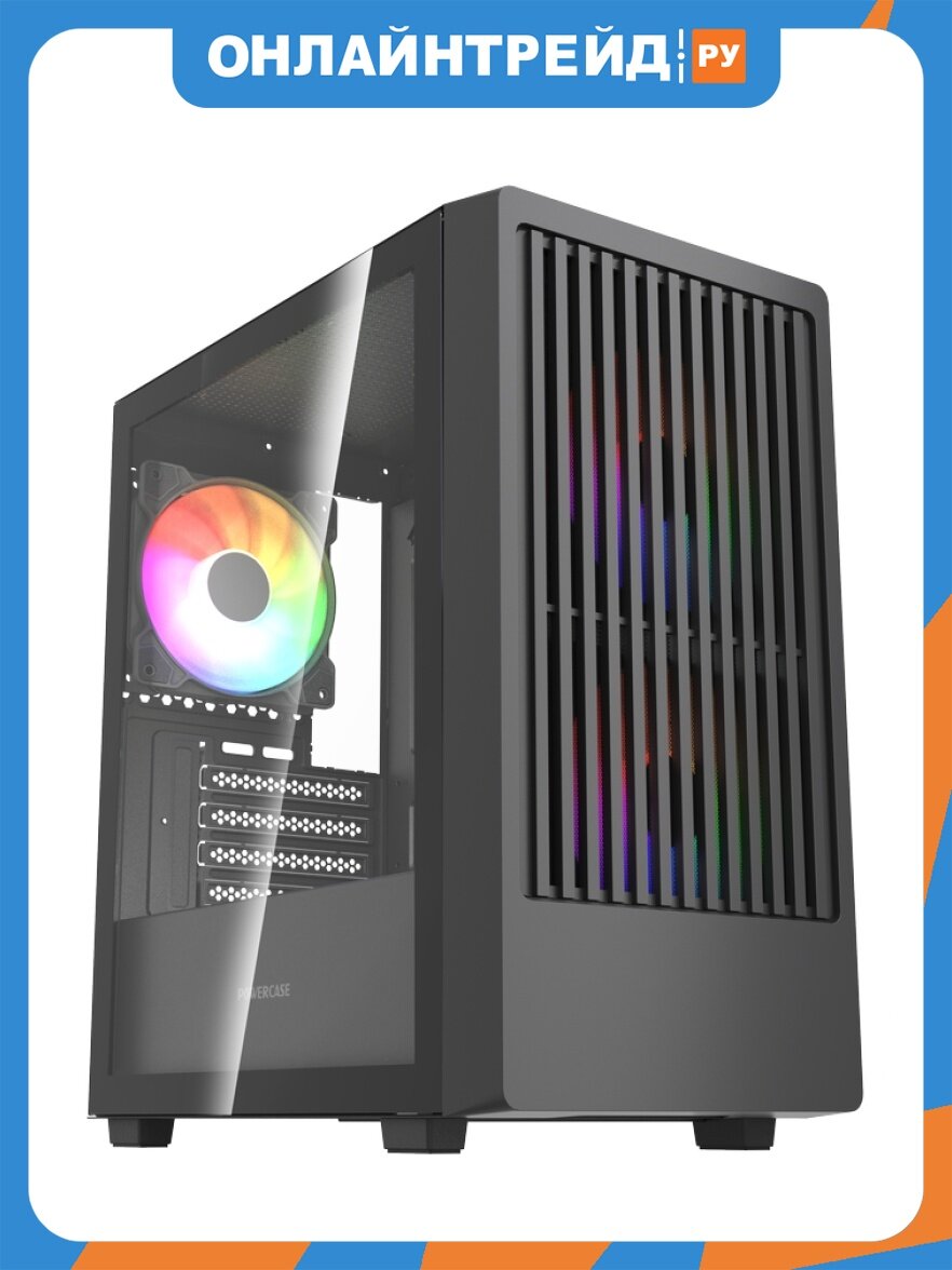 Корпус Powercase Mistral SM07 ARGB, черный