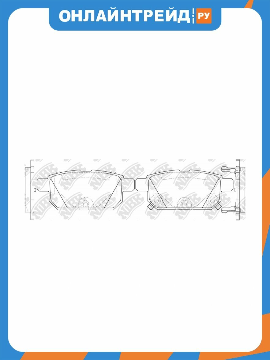 Колодки тормозные дисковые Nibk PN9808, 4 шт