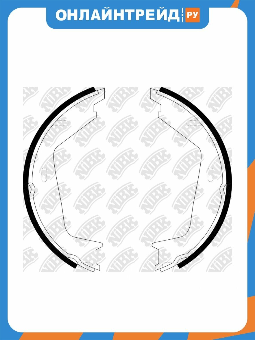 Колодки тормозные барабанные Nibk FN0566, 4 шт