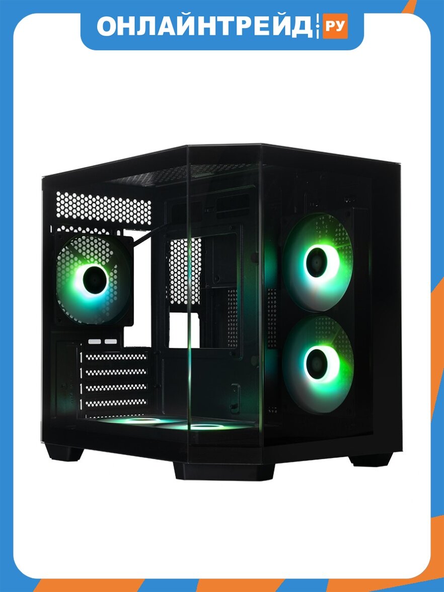 Корпус Xastra QT400M 5ARGB-FC-C6-AC, черный