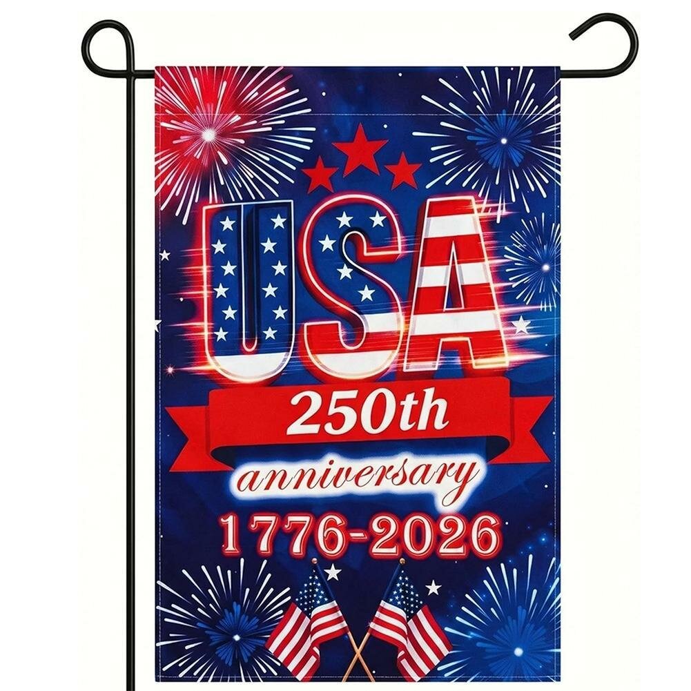 Флаг садовый американский, 250-летие независимости США, двусторонний, 30x45 см