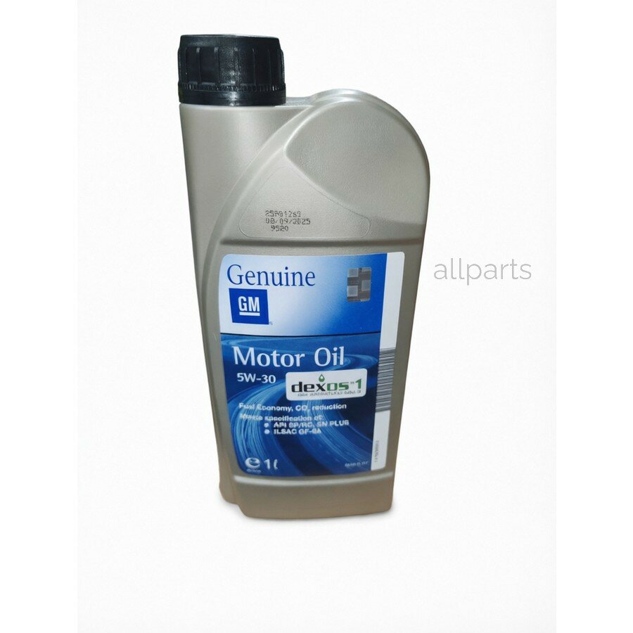 GENERAL MOTORS 95599919 1L 5W-30 DEXOS 1 масло моторное для инжекторных ДВС