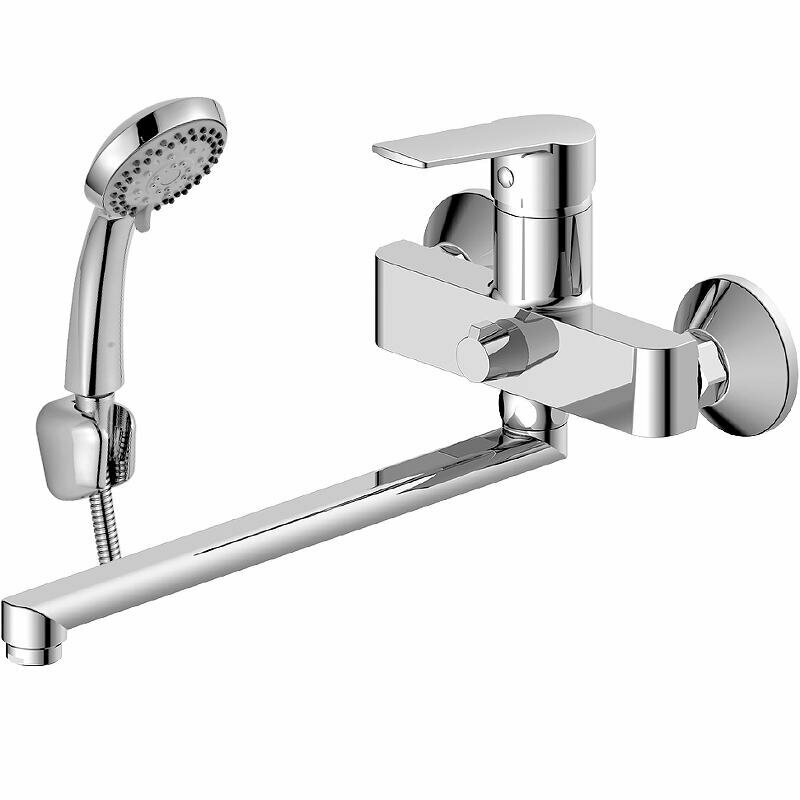 Смеситель для ванны Decoroom DR22 DR22043 хром, универсальный, рычажное управление, латунь