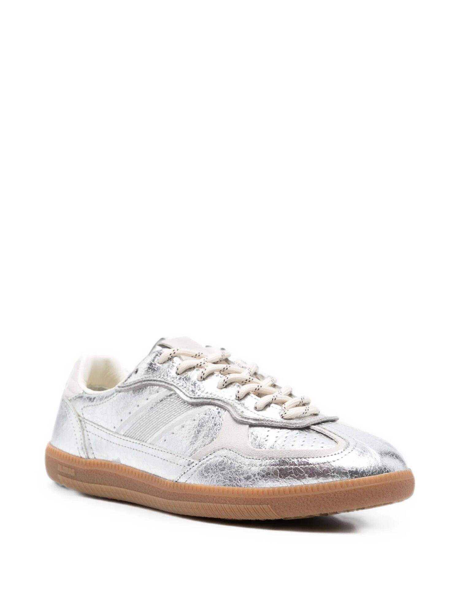 Кроссовки Alohas TB490 shimmer-effect sneakers, размер 37, серебристый/красный — фото 1