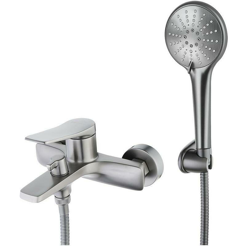 Смеситель для ванны Lemark Bronx LM3714GM графит, рычажное управление, латунь