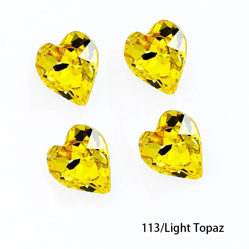 Кристаллы DongZhou сердцевидной формы для украшения 8.6X8MM, 113 Light Topaz