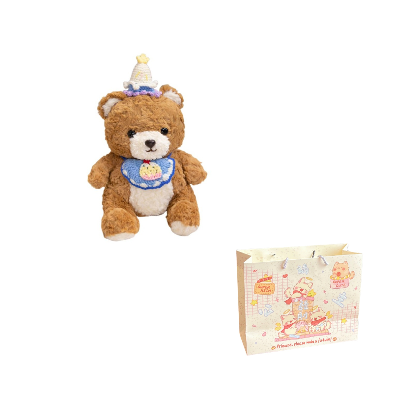 Подарочная сумка унисекс Mise Мишка, 30 см, Cake Bib Style