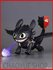 Фигурка Toothless из How to Train Your Dragon, черная игрушка с эффектом света, ...