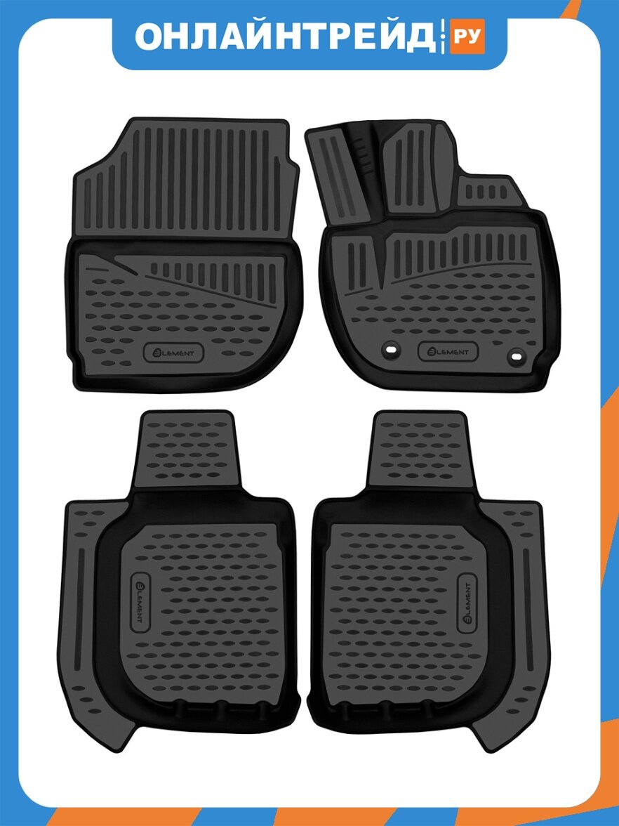Коврики 3D в салон Element для HONDA Vezel (I) 2013-2021, П. Р, полиуретан, 4шт