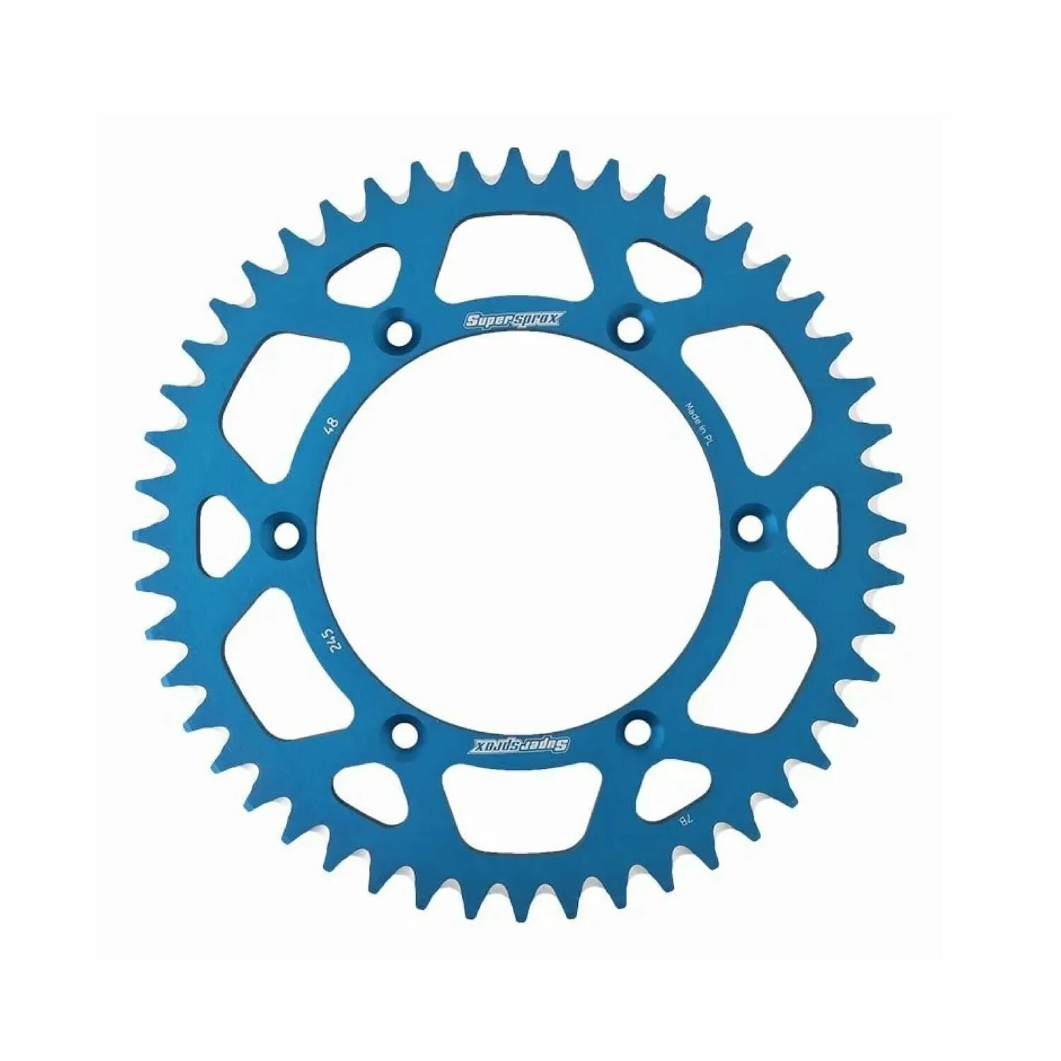 Звезда задняя SUPERSPROX Yamaha YZ/YZF (49) Blue Алюминий (RAL-245:49-BLU)