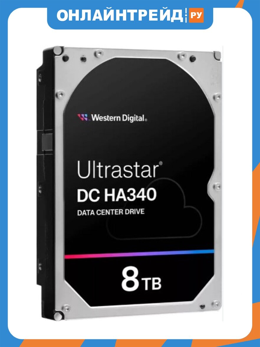 Жесткий диск Western Digital 3.5" WD DC HA340 8 ТБ, SATA 6Gb/s, 256 Mb, 7200rpm (WUS721208BLE6L4)