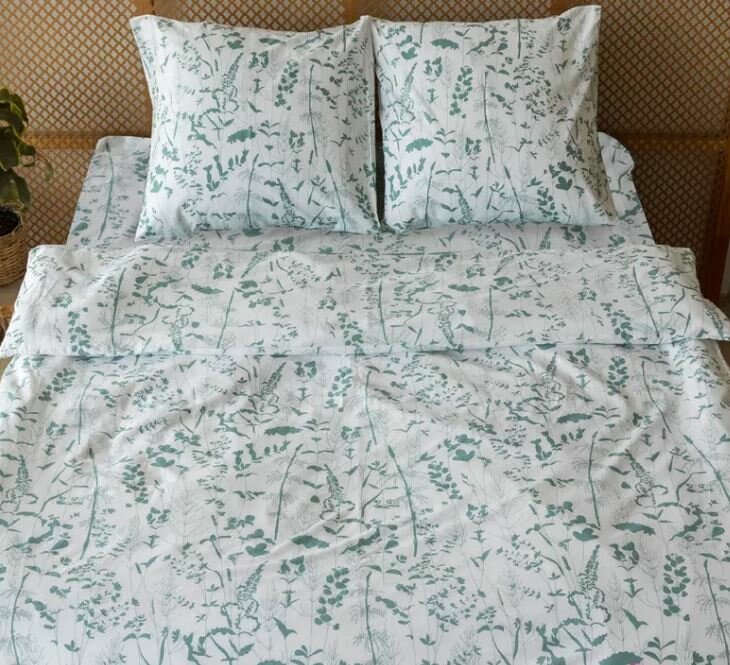Простыня MARIYA DeLUXE 1230-1П б/з Ботаника позитив размер 220*240