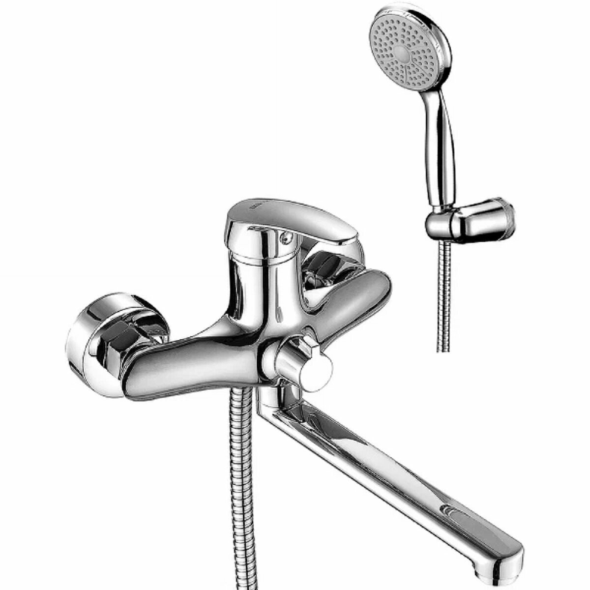 Смеситель для ванной Lemark Linara LM0417C, латунь, хром, поворотный излив