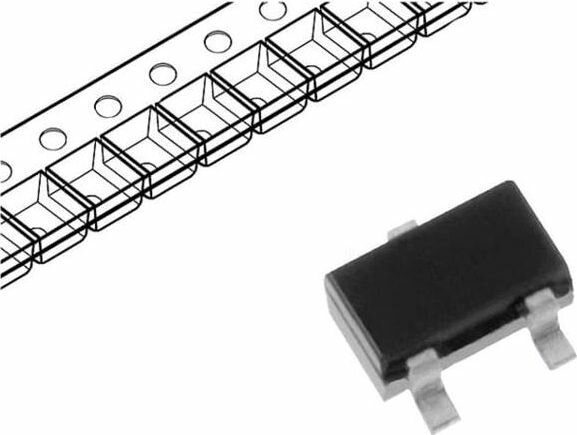 DIODES INCORPORATED MMBT3904T-7-F Транзистор: NPN, биполярный, 40В, 0,2А, 150мВт, SOT523, 1шт