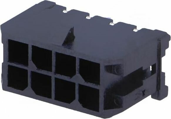 MOLEX 430450812 Гнездо, провод-плата, "папа", Micro-Fit 3.0, 3мм, PIN: 8, THT, 5А, 1шт