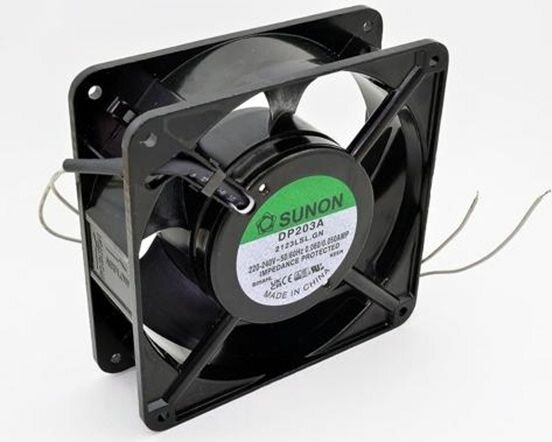 Вентилятор SUNON DP203A2123LSL. GN осевой 230В AC 120х120х38мм 0.06А 11Вт скольжения 2000об/мин 2 провода 1шт