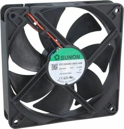 Вентилятор SUNON EEC0254B3-000U-A99 Вентилятор аксиальный 120х120х25мм,24В DC 0.054А 2.6Вт качения 2200об/мин 2 провода. 1шт