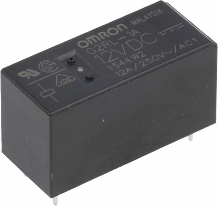 Реле OMRON G2RL-1A DC12 электромагнитное SPST-NO Uобмотки 12VDC 12A/250VAC, 1шт
