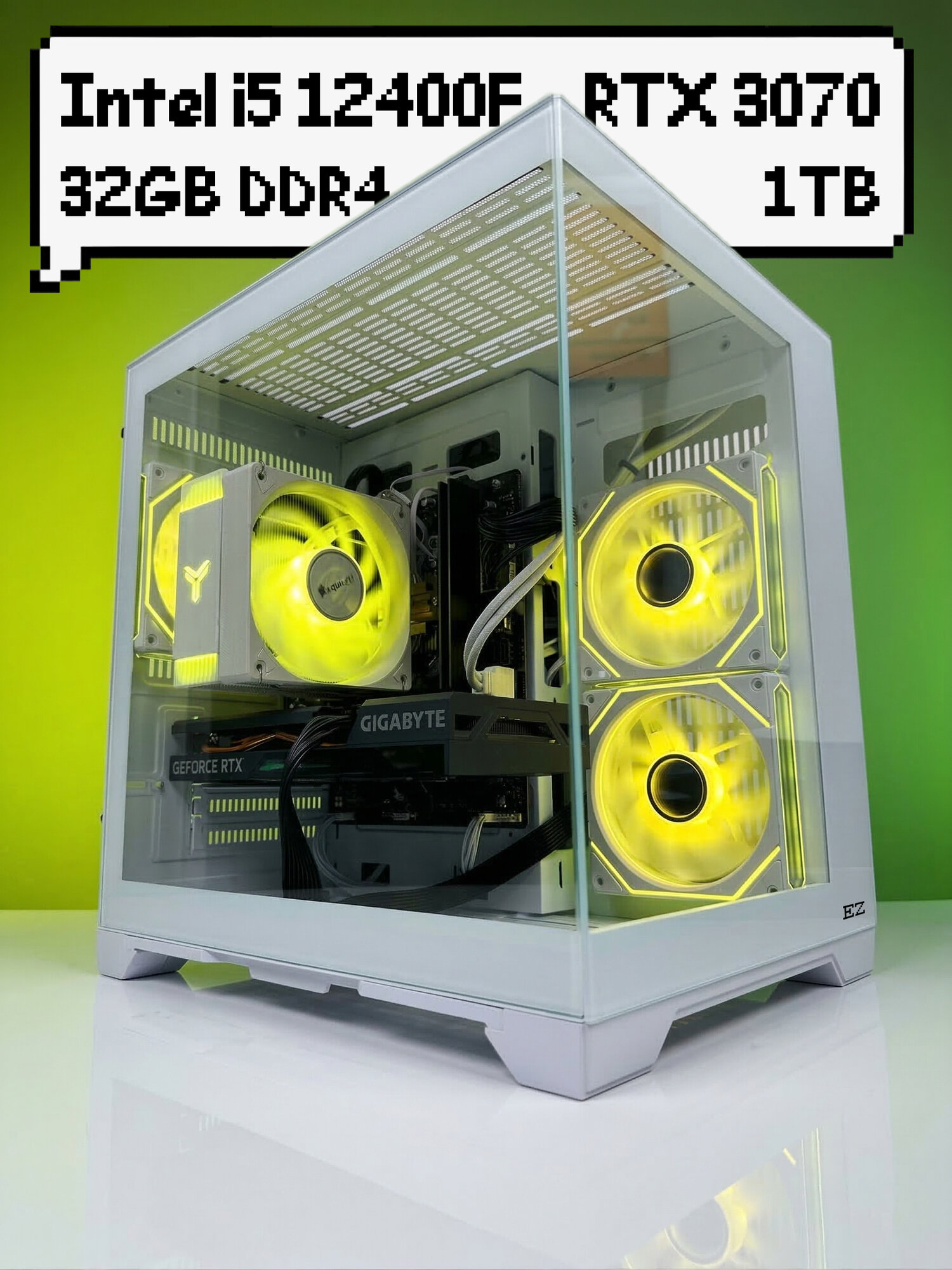 Игровой ПК EZPC RTX 3070 | i5 12400F | 32GB DDR4 | 1TB SSD | Win 10 Pro