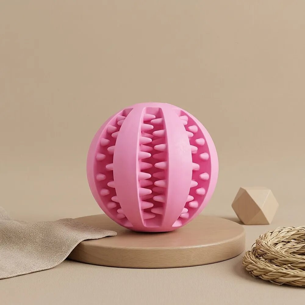 Жевательный мяч для собак резиновый 5 cm/Игрушечный мяч для дрессировки собак, который можно набить кормом