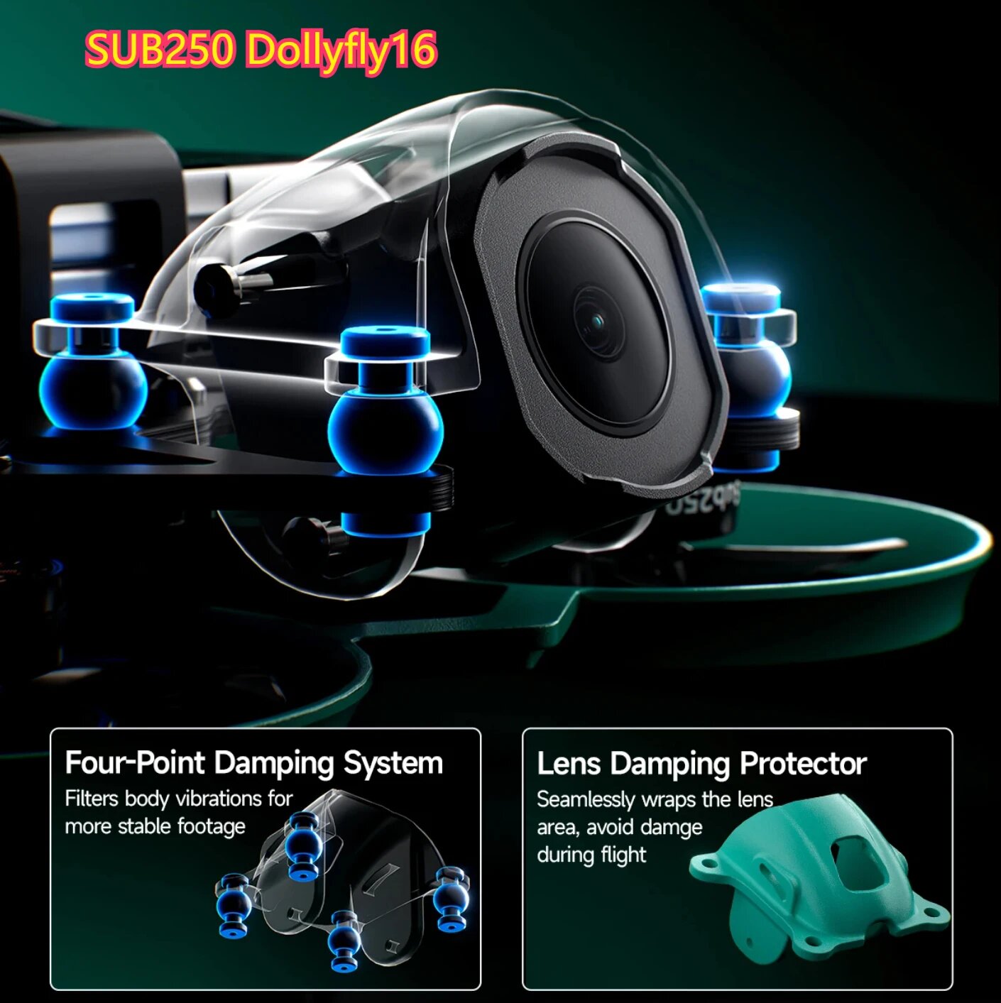 Sub250 DollyFly16 для O4 Pro / WTFPV WTFPV ELRS 2.4G