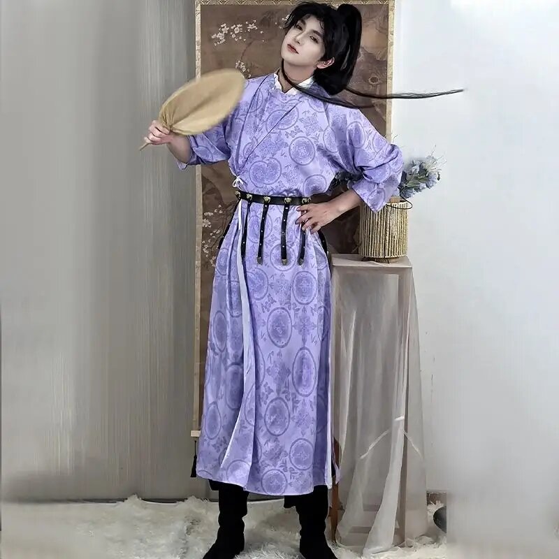 Халат Hanfu династии Тан little croaker Фиолетовый, L, Purple robe only