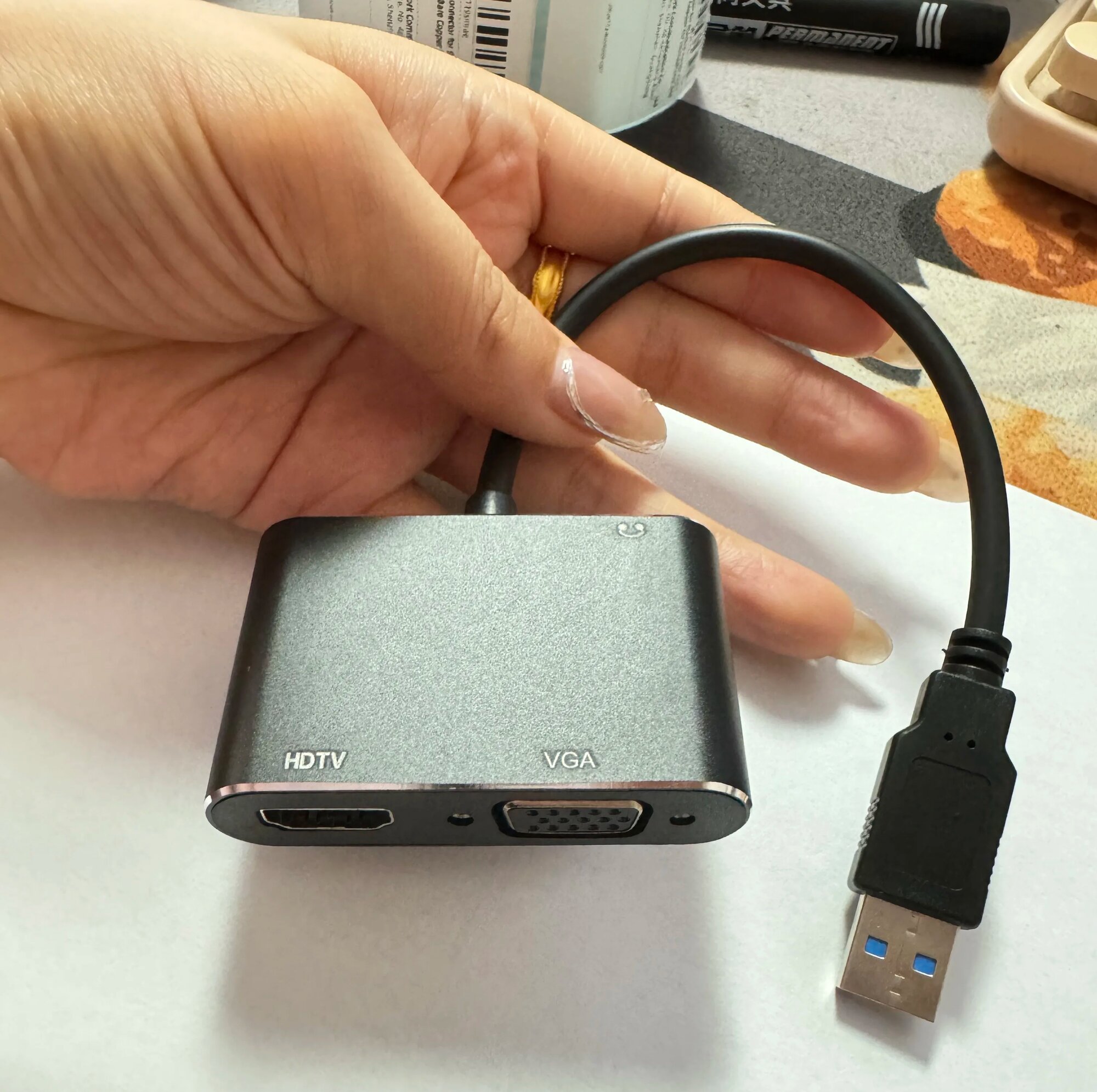 Конвертер USB 3.0 в HDMI/VGA 2-в-1 1080P