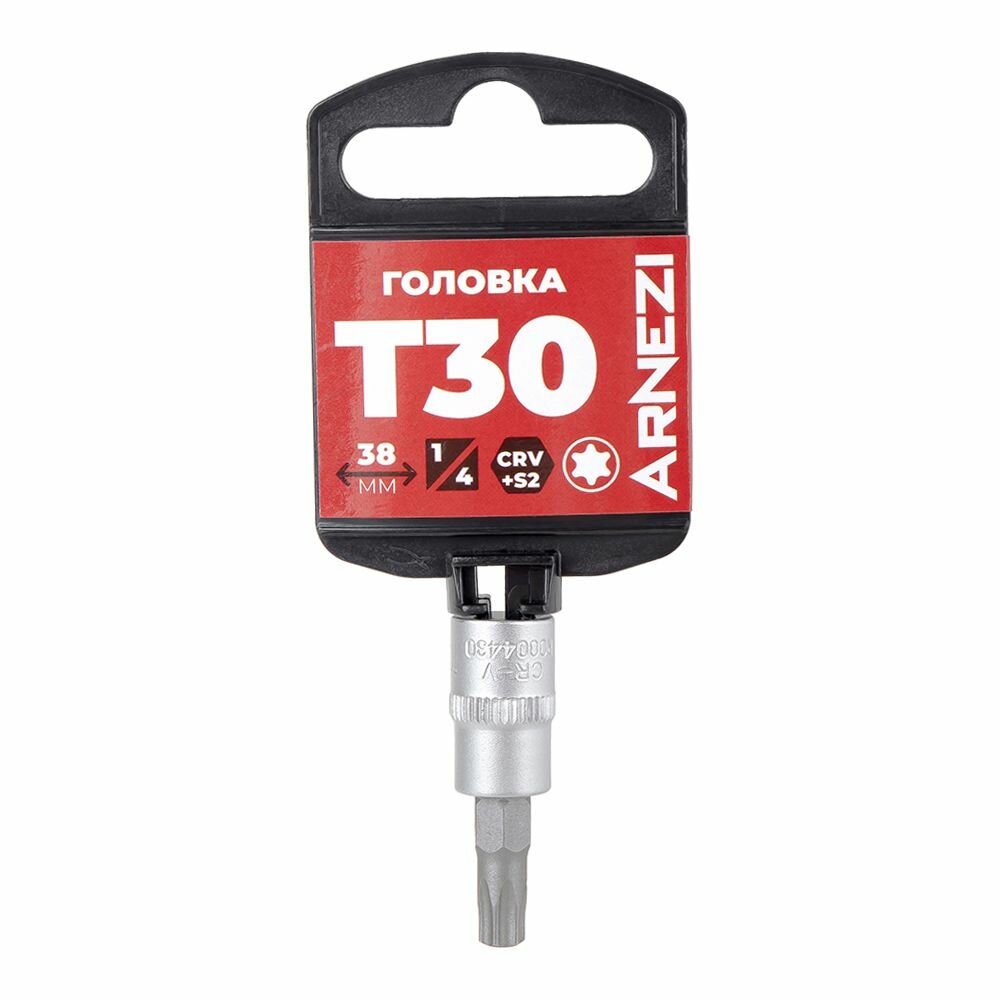 ARNEZI Головка 1/4" со вставкой TORX T30 L 38, R0004430
