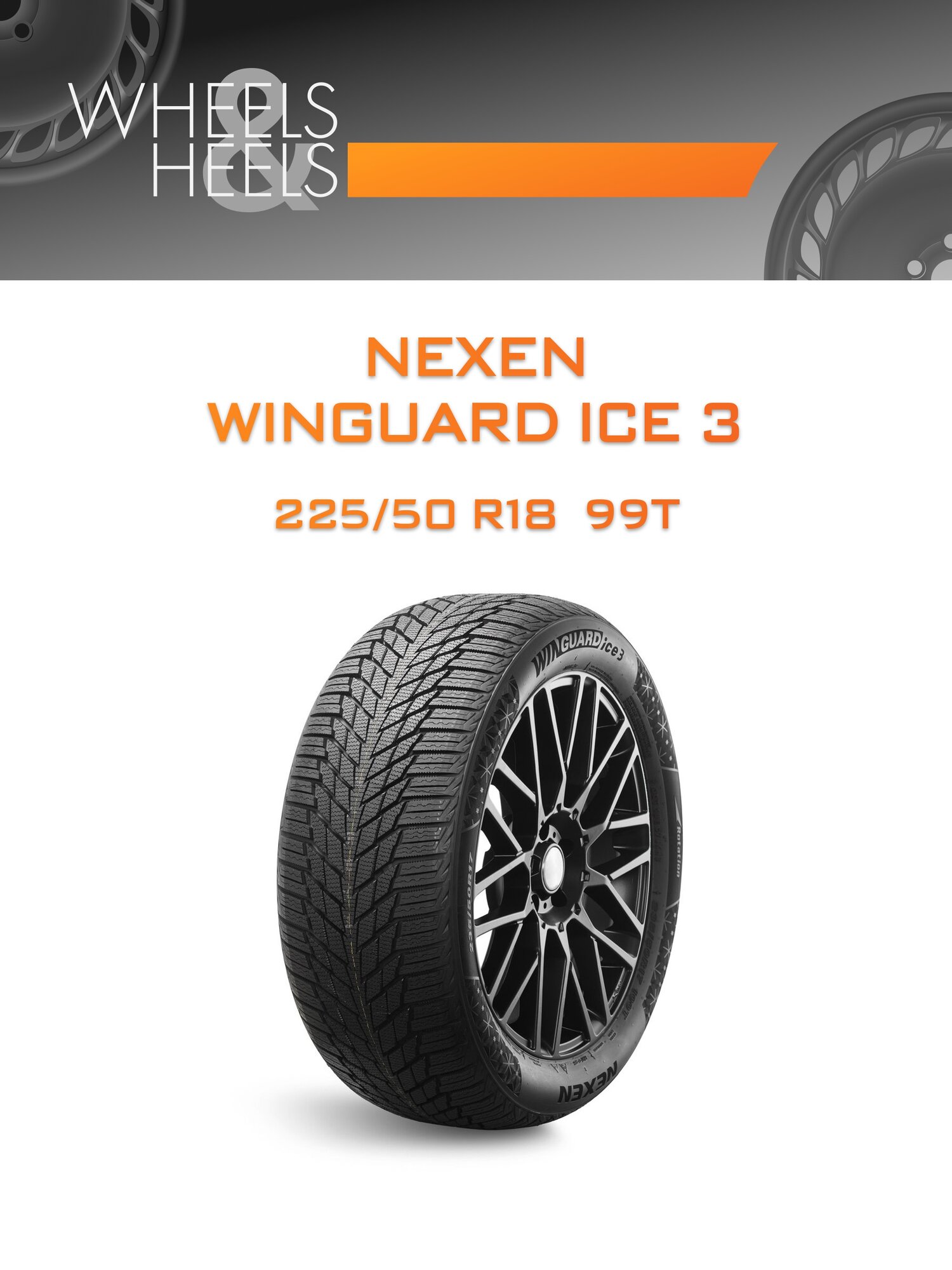 Шина автомобильная Nexen WINGUARD ICE 3 225/50 R18 99T XL WINTER, зимняя, универсальная