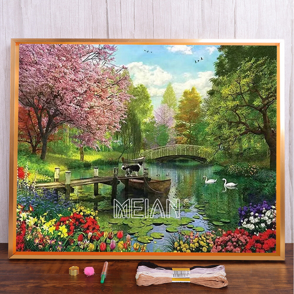 MEIAN Набор для вышивания,30x40CM,11CT,40 цветов