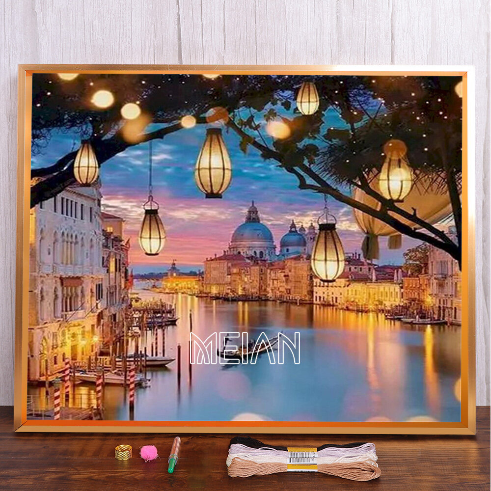 MEIAN Набор для вышивания,30x40CM,11CT,40 цветов