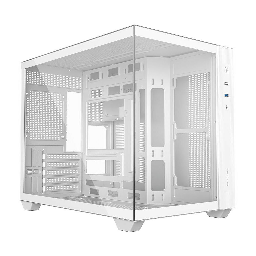 Корпус для ПК ID-Cooling VIEW 500 White, Mini Tower, Micro-ATX, Белый (VIEW 500 WH)