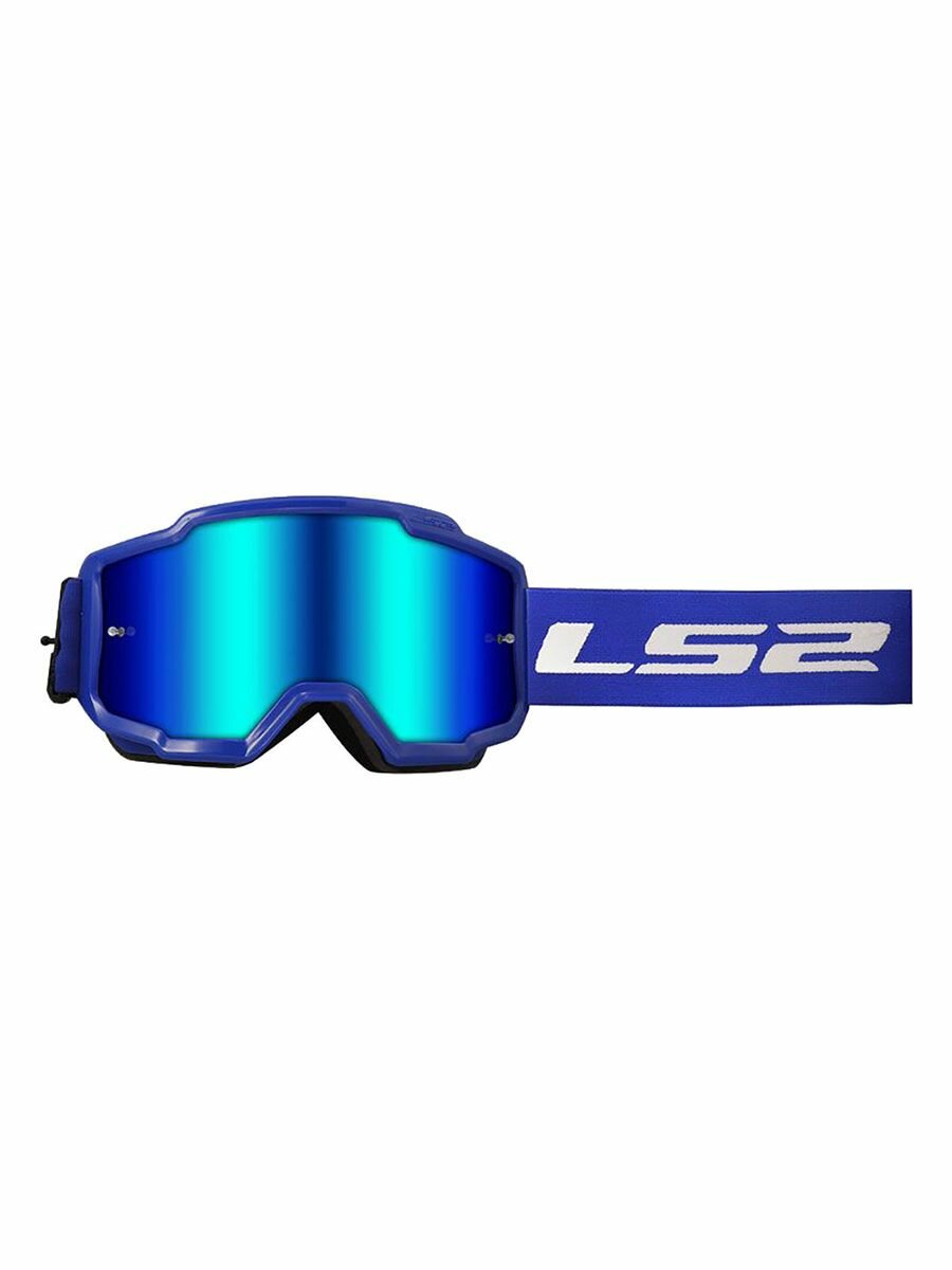 Кроссовые очки ( мотоочки или мотомаска ) LS2 CHARGER Blue/Iridium Visor